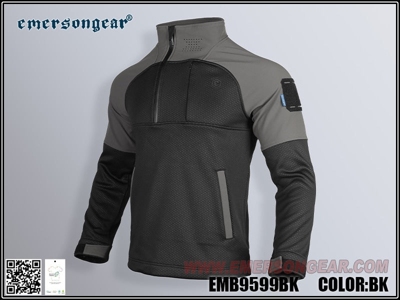Emerson Blue Label Rhinoceros Breathable Top – Black – Fujin Airsoft